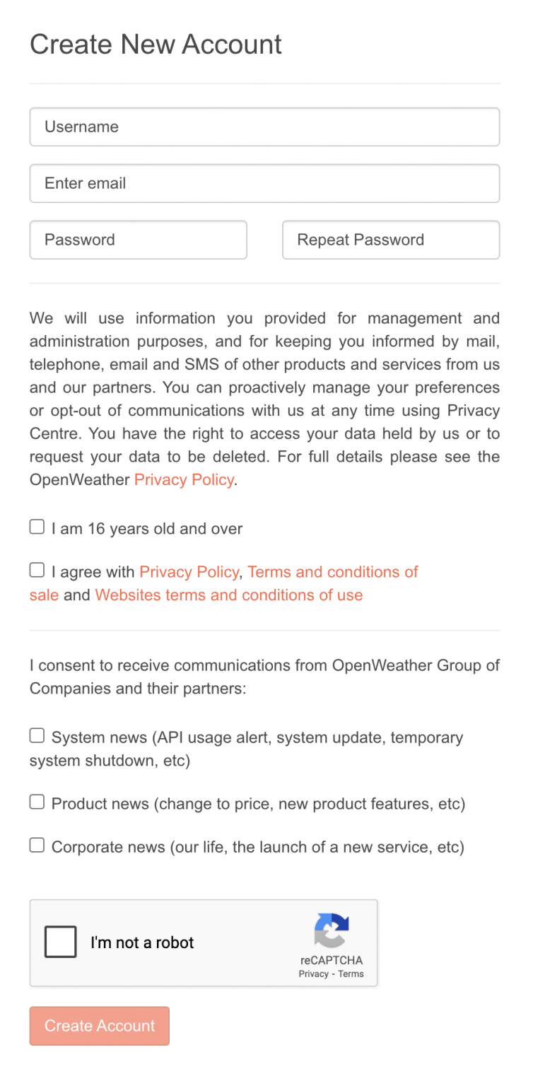 Get Your Weather API Key – Location Weather Docs