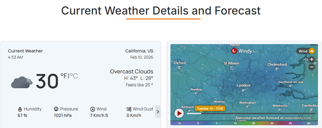 Section Header – Location Weather Docs